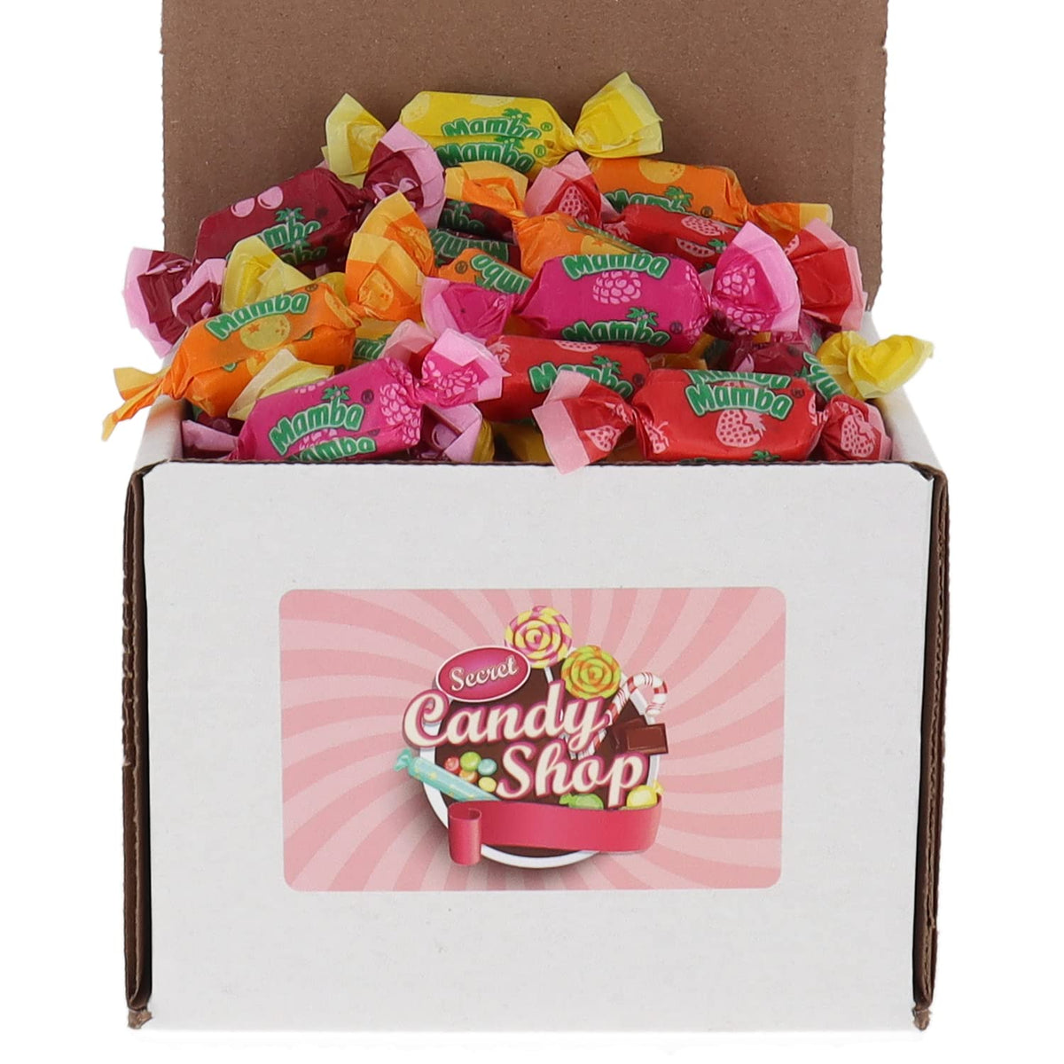Mamba Fruit Chews Original Flavors (Orange, Raspberry, Strawberry, Che