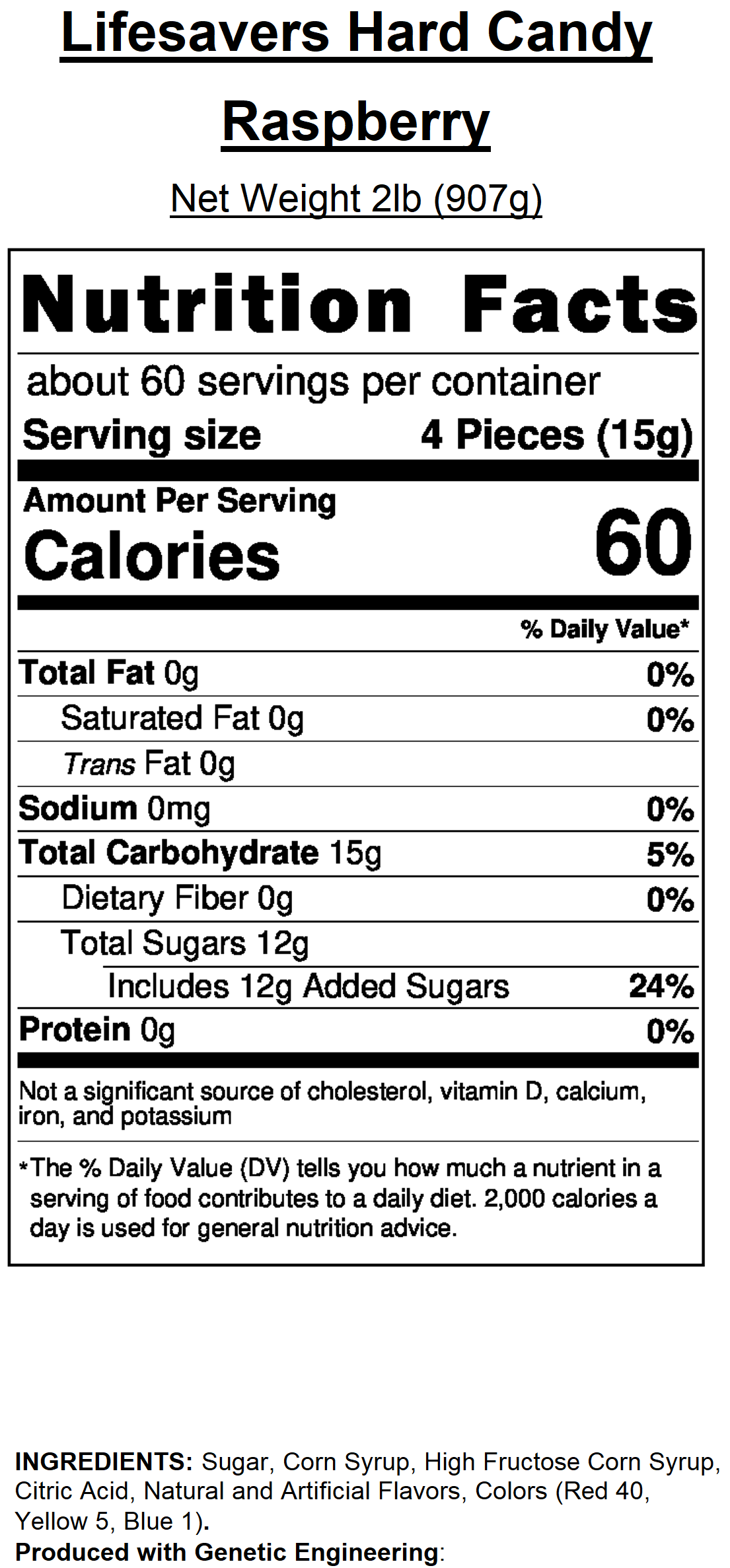 Lifesavers Fruit Hard Candy Bulk in Box (Individually Wrapped) Raspber