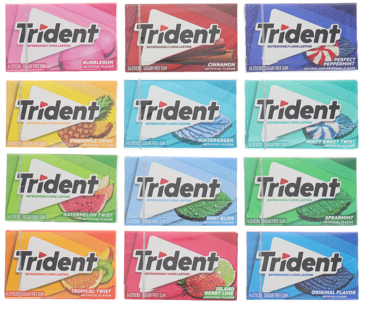 Trident Sugar Free Assorted Gum - Multiple Pack Sizes