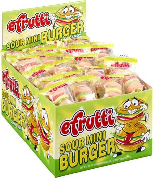Efrutti Sour Mini Burger 60 Ct Bulk Gummi