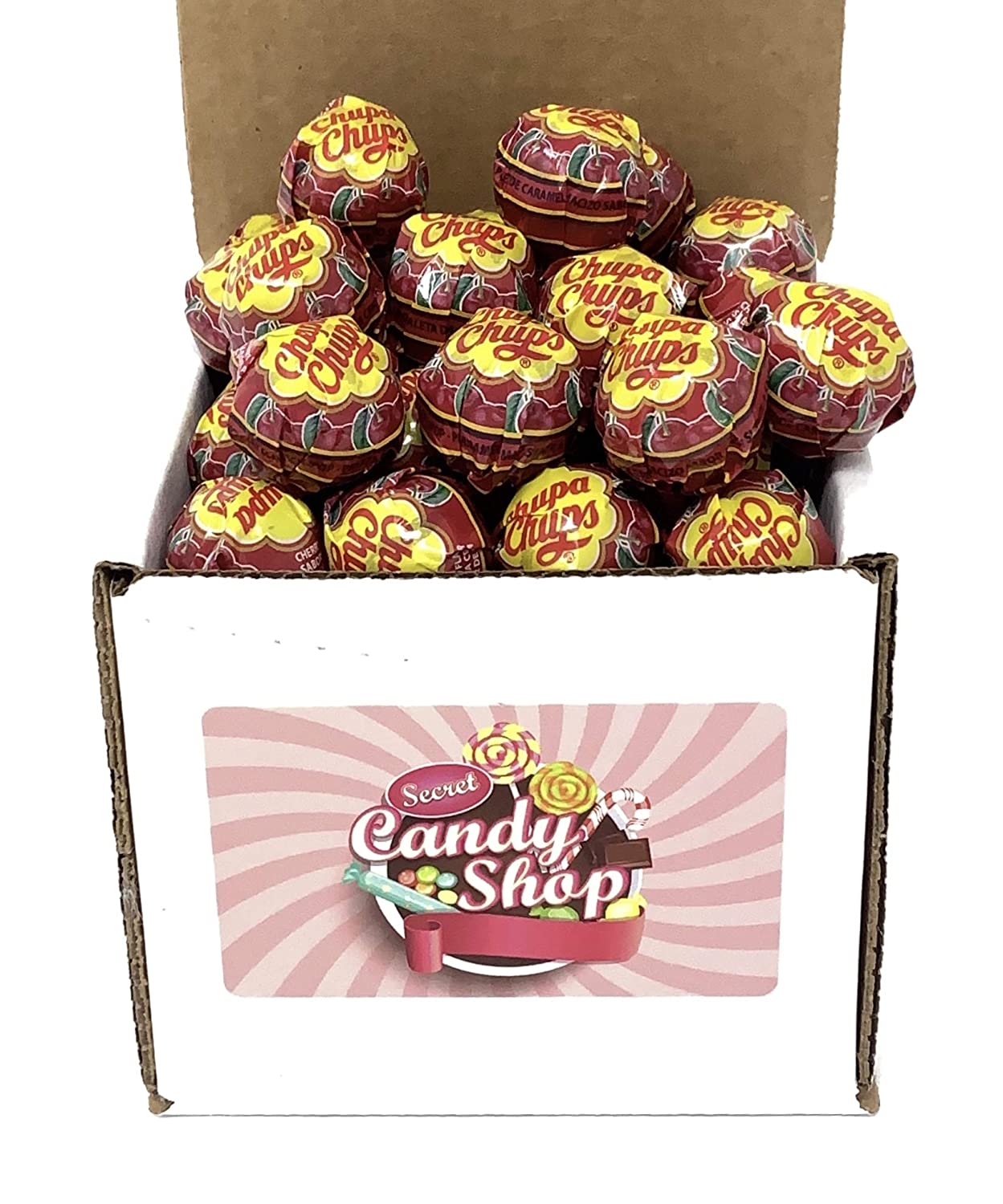 Chupa Chups Lollipops, Strawberry and Cream in Box, 40 Lollies – Secret ...
