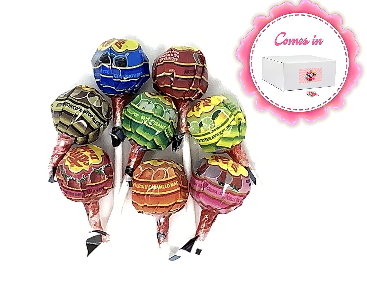 Chupa Chups Lollipops, Assorted Flavors in Box, 4LB Bulk Candy – Secret ...