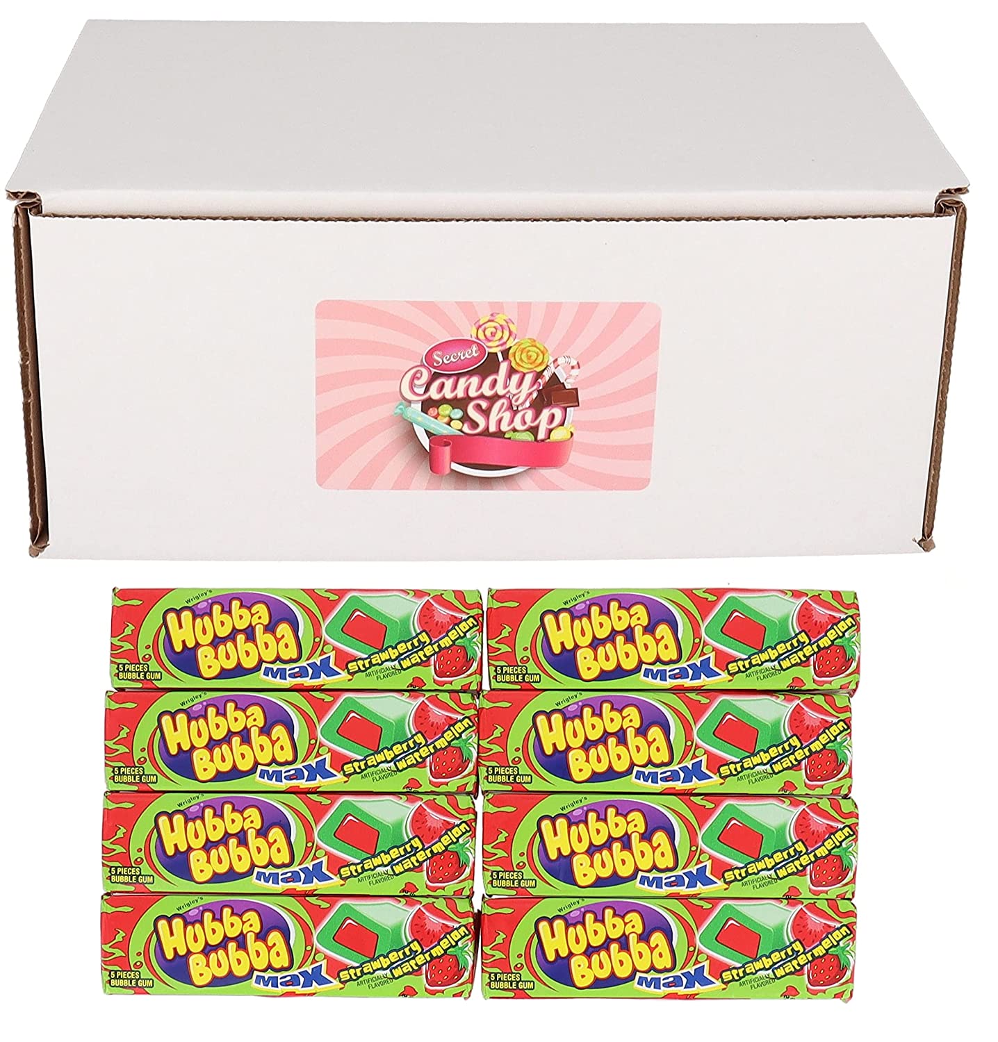 Hubba Bubba Max Bubble Gum (Strawberry Watermelon flavor) (Pack of 8 ...
