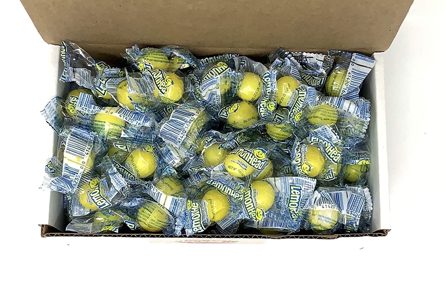 Lemonhead Lemon Candy, Hard Candy in Box, 1.5LB Bulk (Individually Wra ...