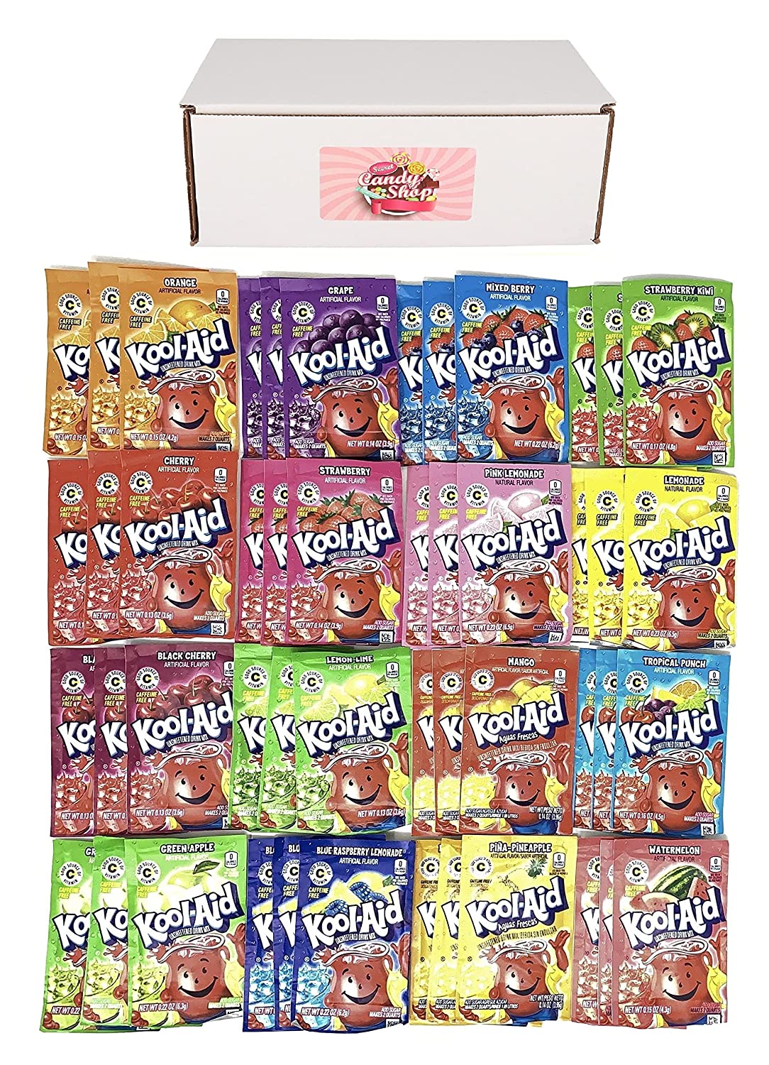 Kool-Aid Drink Mix Packets Variety Pack of 16 Flavors – Secret Candy Shop