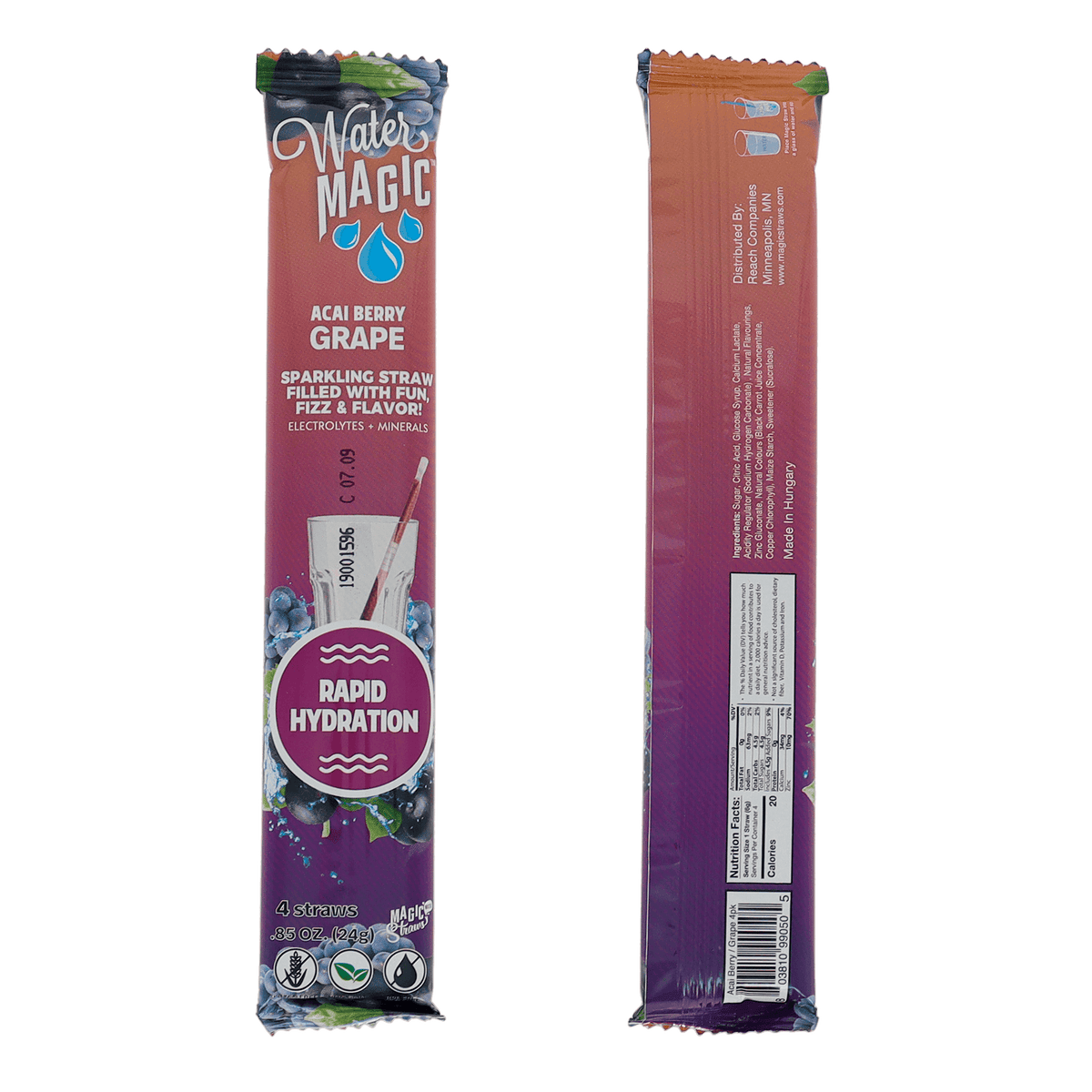 Milk Magic Water Magic Straws - Acai Berry Grape