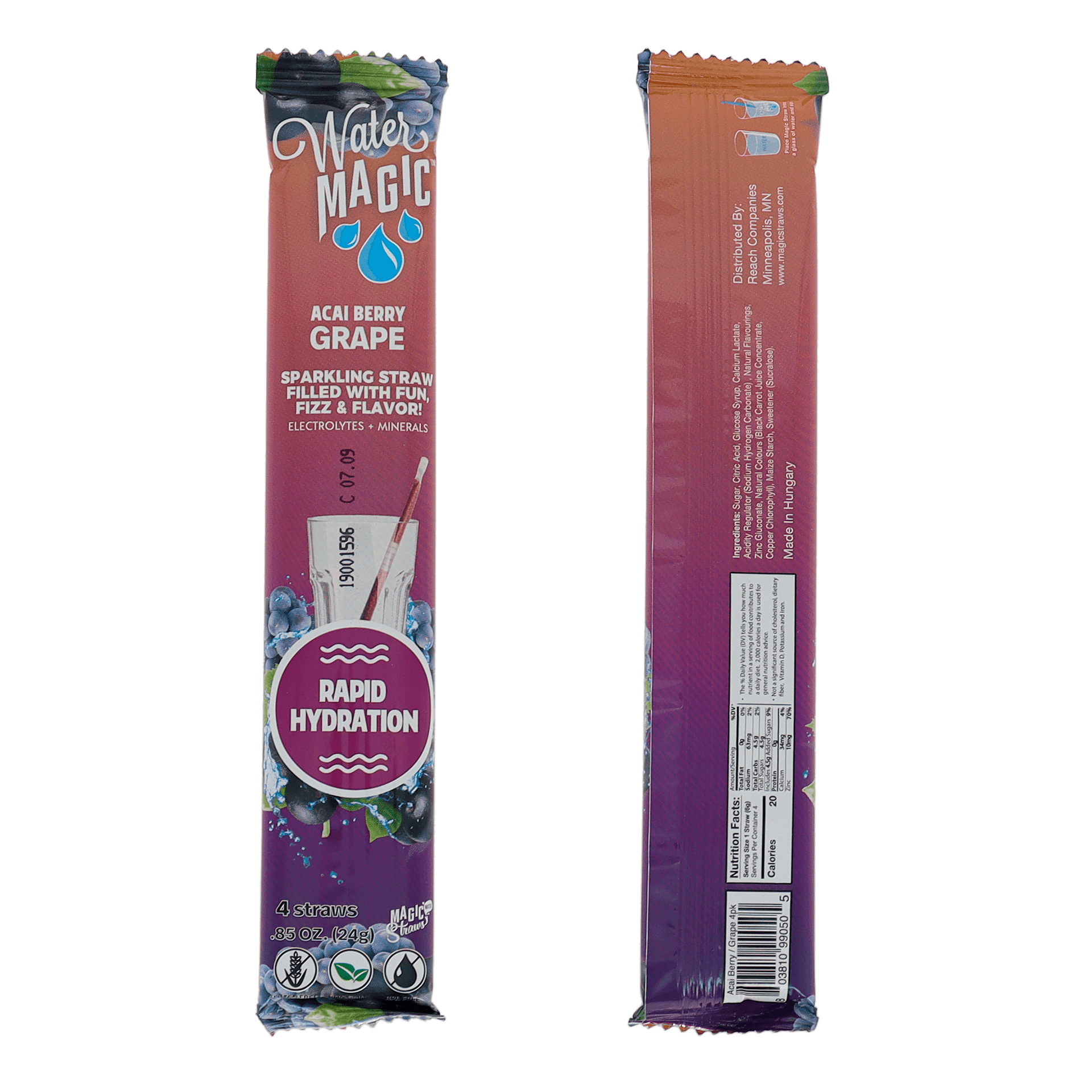 Milk Magic Water Magic Straws - Acai Berry Grape – Secret Candy Shop