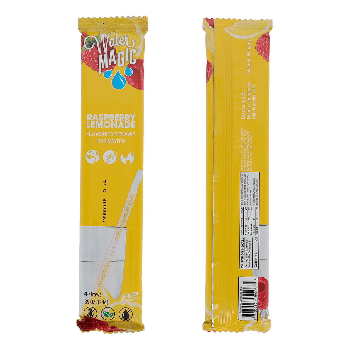 Milk Magic Water Magic Straws - Raspberry Lemonade